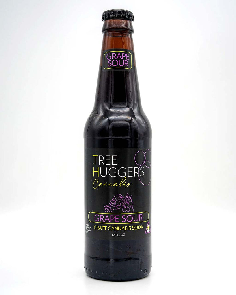Craft Cannabis Soda 4 Pack – Grape Sour 10mg – Tree Huggers Cannabis
