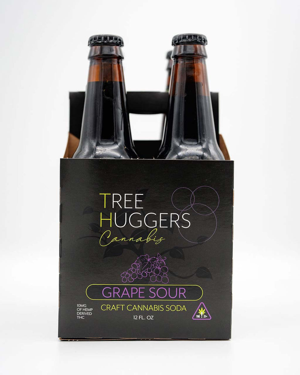 Craft Cannabis Soda 4 Pack – Grape Sour 10mg – Tree Huggers Cannabis